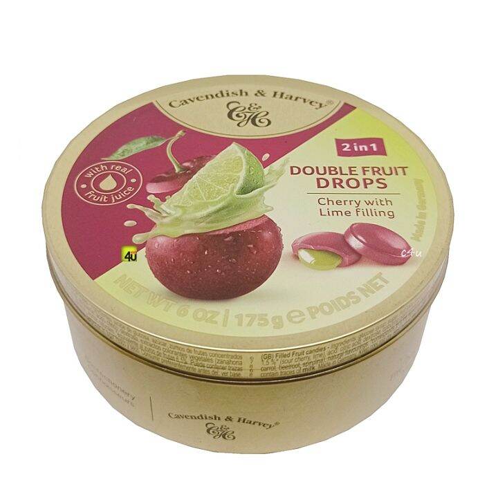 Cavendish & Harvey - CHERRY LIME Drops Candy - 175 gr KALENG | Lazada ...