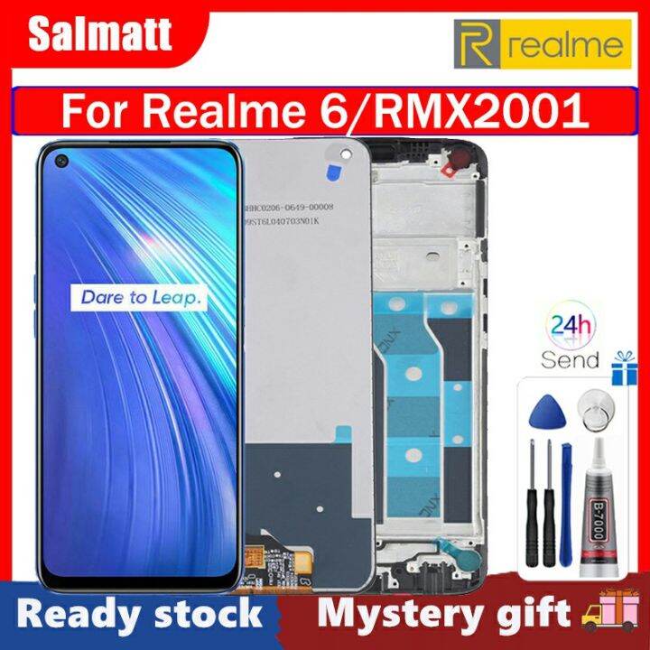 Salmatt Original LCD For Realme 6 RMX2001 LCD With Frame Display Touch ...