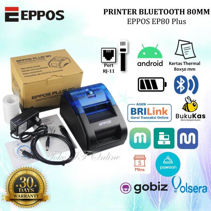 Printer Thermal EP-80 PLUS EPPOS Cetak Struk Kasir 80mm EP80 PLUS USB BLUETOOTH | Lazada Indonesia