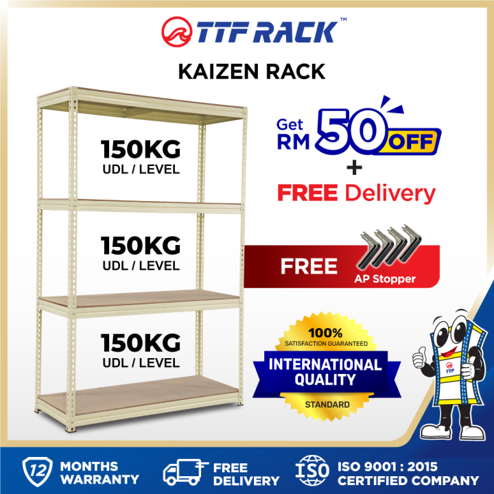 TTF Rack™️ KAIZEN Rack/Storage Rack Boltless Rack Rak Besi Rak Dapur ...