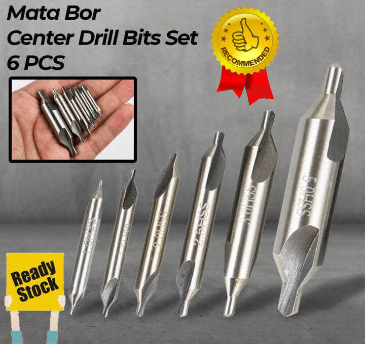 Mata Bor Center Drill Bits Set Precision 6 PCS 1 Set Komplit Lengkap ...
