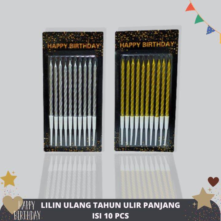 LILIN ULANG TAHUN ULIR PANJANG ISI 10 PCS | Lazada Indonesia