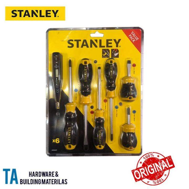 Stanley screwdriver set 6 pcs with testpen stmt66679 | Lazada