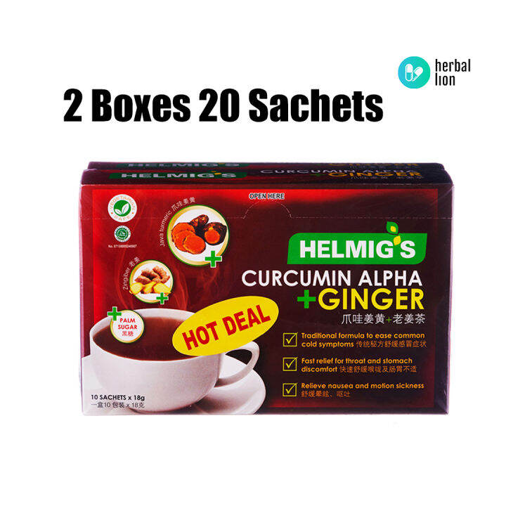 2 Boxes Helmig's Curcumin Sachets - Alpha & Ginger (10 x 18g) | Lazada ...