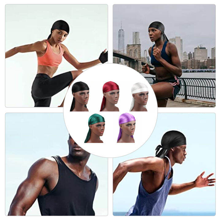 Silk Durag Pack Silky Durags For Men Women Waves Satin Durag With