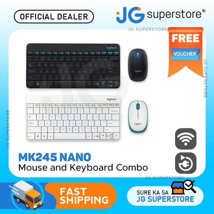 ♗Logitech MK245 NANO Wireless Keyboard and Mouse Combo with 2.4GHz USB Receiver, 10m Range ...