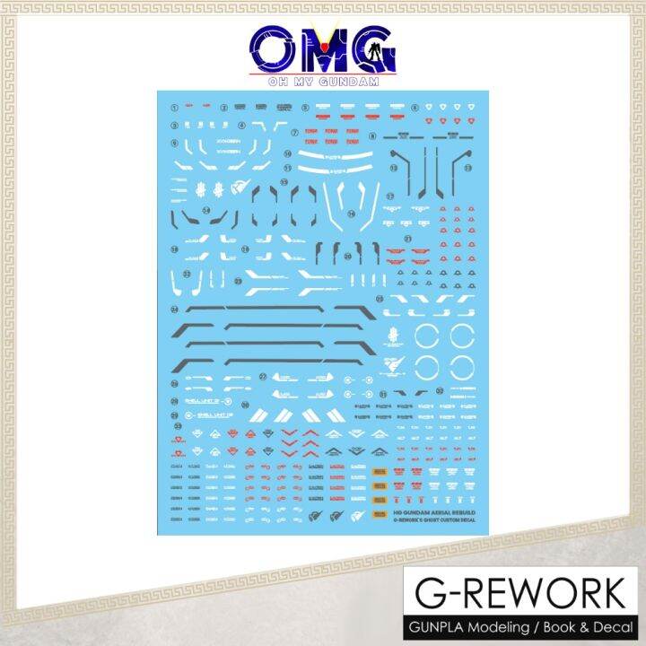G-Rework HG Aerial Rebuild Water Decal CD-H-WM19 Gundam Witch from ...