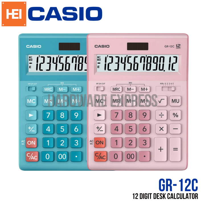Casio GR-12C Calculator Extra Large Display (12 Digits) | Lazada PH