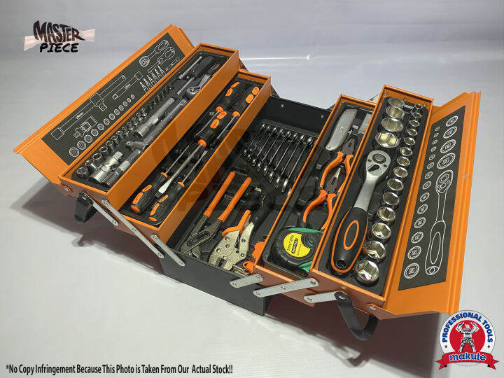Masterpiece Makute 85 Pcs.Garage Tool Kit 1/4" And 1/2" Drive (COD ...