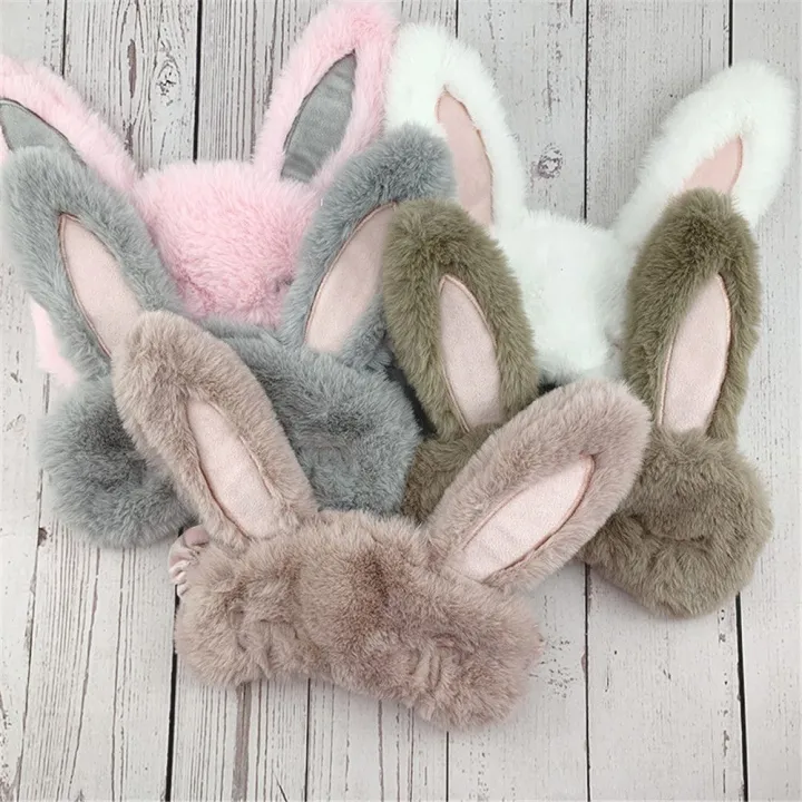 LE6Y Kids Eye Cover Bunny Ears Eye Patch Rest Blindfold Soft Sleeping ...