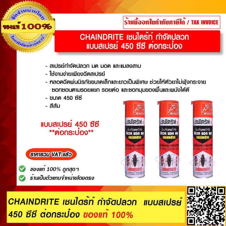 CHAINDRITE เชนไดร้ท์ กำจัดปลวก แบบสเปรย์ 450 ซีซี ต่อกระป๋อง ของแท้ 100 ...