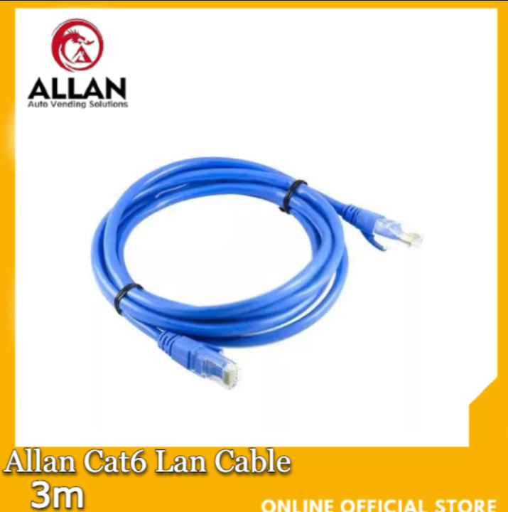 Allan CAT6 3M Blue Lan Cable UTP Cable Patch Cord Patch Cable with RJ45 Ca6e Internet Cable ...