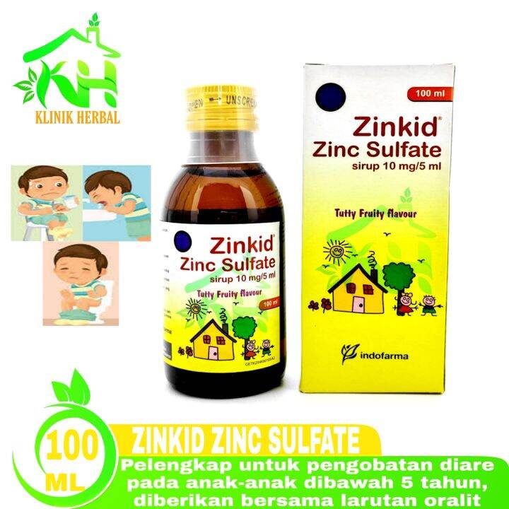 Zinkid Syrup Zinc Sulfate - Sirup Diare | Lazada Indonesia