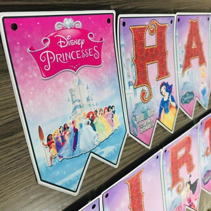 Disney Princess Birthday Banner Set Princess Themed Party Decor | Lazada PH