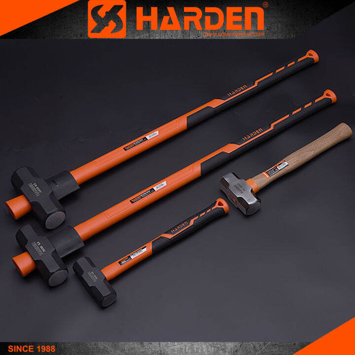 Harden 6lb - 16lb Sledge Hammer Fiberglass Handle Forged fine grain ...