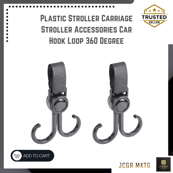 Plastic Stroller Carriage Stroller Accessories Car Hook Loop 360 Degree ...