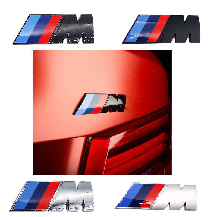 M Series โลโก้โลหะสติกเกอร์ตรารถยนต์ Chrom สำหรับ BMW E46 E39 E38 E90 E60 E36 F30 F30 E34 F10 ...
