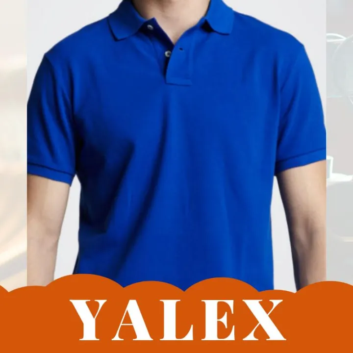 Yalex-Gold Polo Shirt with Collar - Color Royal Blue- | Lazada PH