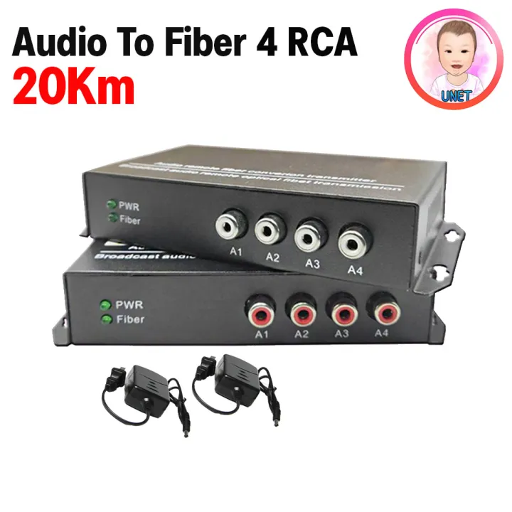 AUDIO TO FIBER EXTENDER 4 RCA 20KM ชนิดหัว FC / AUDIO TO FIBER EXTENDER ...