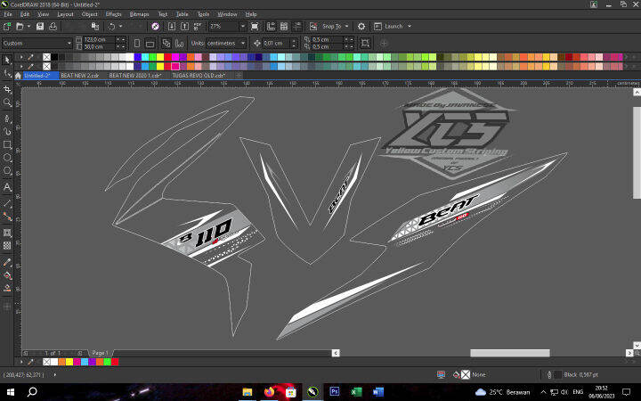 DECAL STRIPING TRANSPARAN BEAT DELUXE NEW ESP 2020-2021-2022 ELEGAN 3 ...