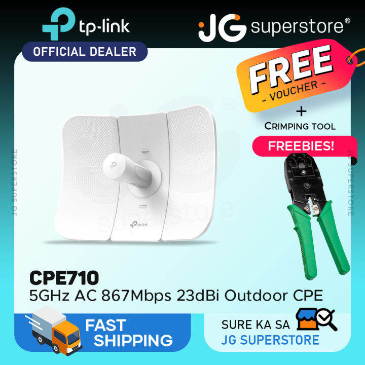 TP-Link CPE710 5GHz AC 867Mbps 23dBi Outdoor CPE for PtP Wireless ...