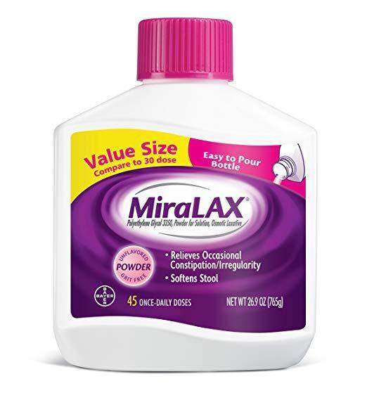 MiraLAX | Laxative Powder for Gentle Constipation Relief, 45 Once-Daily ...