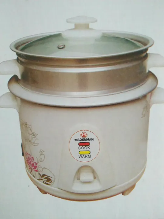 Wisdoman Rice cooker 2.2 Liters 12 cups with steamer and scoop | Lazada PH