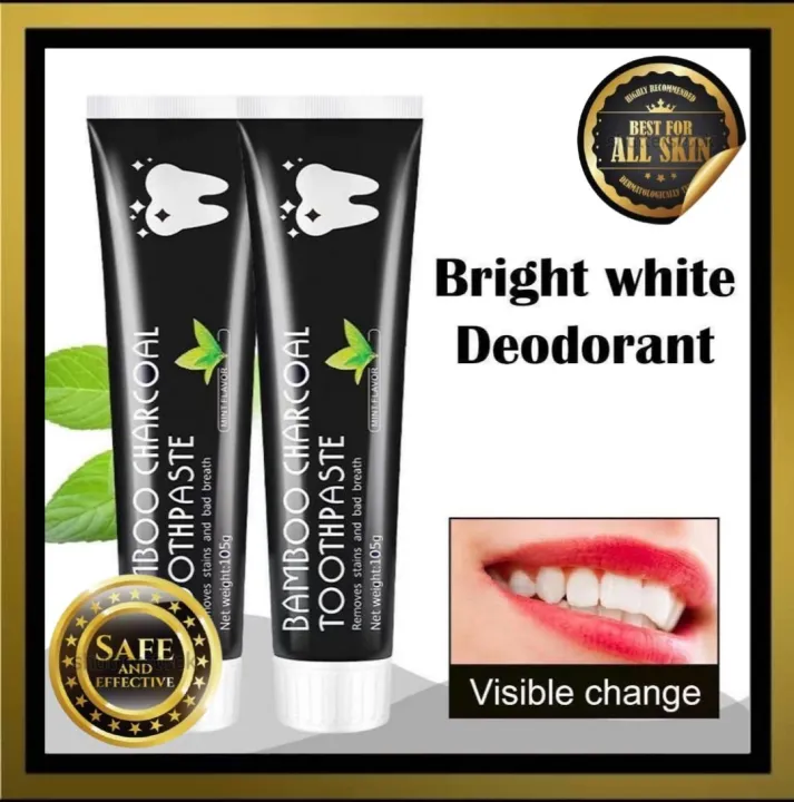 100% EEFECTIVE Charcoal Toothpaste Toothpaste Whitening Activated ...