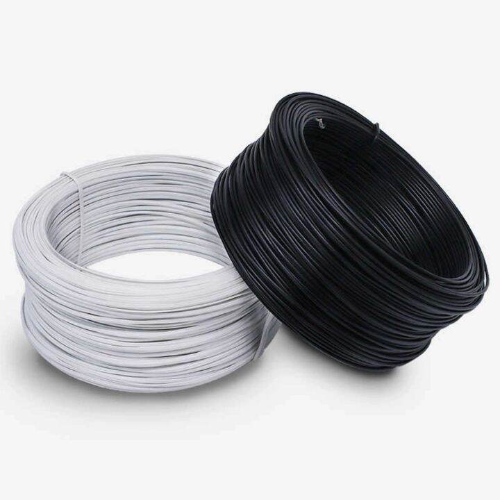 40m 1 Roll Plastic Twist Tie Cable Tie PVC Black / White Coated Garden ...