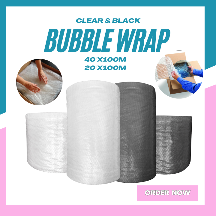 BUBBLE WRAP CLEAR AND BLACK 20X100M | MAKAPAL | MATIBAY | Lazada PH