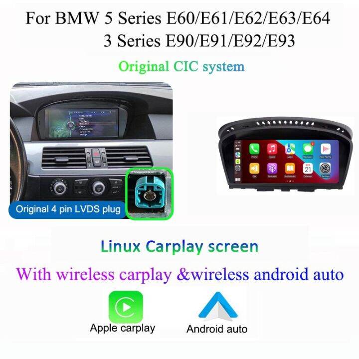 Bonroad Wireless Apple Carplay Android Auto Car Multimedia For BMW 5/3 Series E60/E61/E62/E63 ...