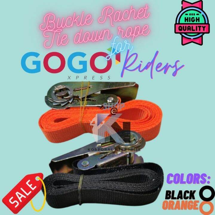 [GOGO EXPRESS RIDER] 1 pc Heavy Duty Buckle Tie-Down Ratchet Belt Cargo ...