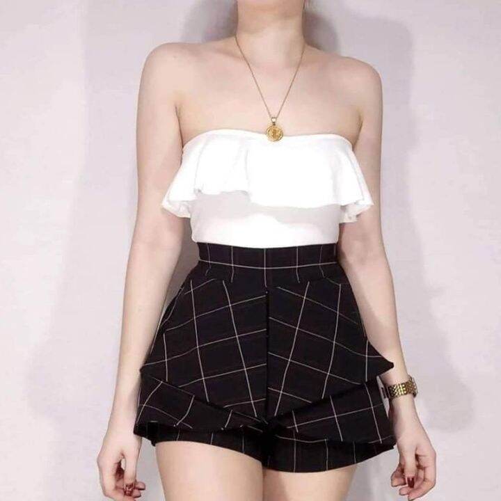 Tara Sexy Garter Tube Crop Top | Lazada PH