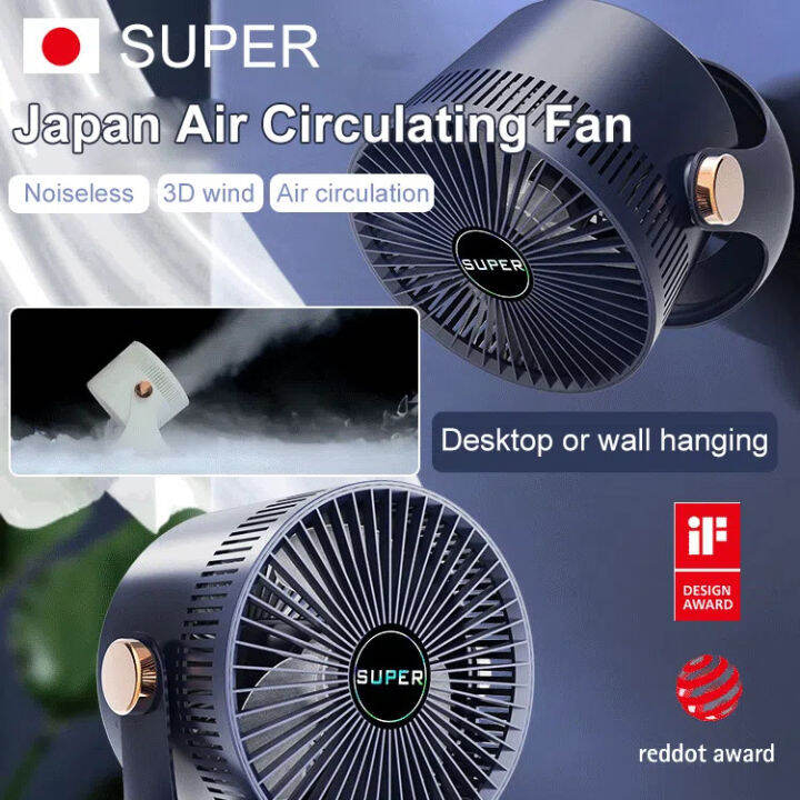 ECOOL Noiseless 2 in 1 Wall Hanging Desktop Fan | Lazada PH