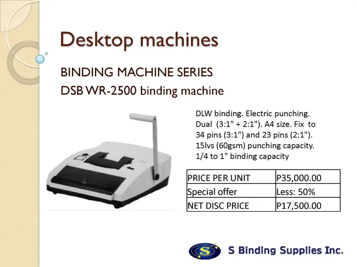 DSB WR 2500 Wire binding machine | Lazada PH