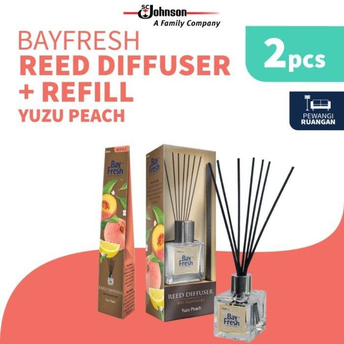 Afra Bayfresh Reed Diffuser Pengharum Ruangan + Refill - Yuzu Peach - Regular+Refill | Lazada ...