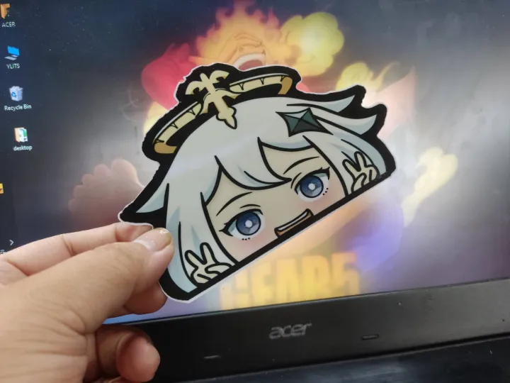 Paimon peeker (genshin impact) vinyl sticker | Lazada PH