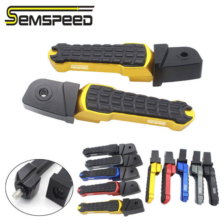 SEMSPEED Motorcycle Rear Footrests Passenger Foot Pedal Footpeg For ...