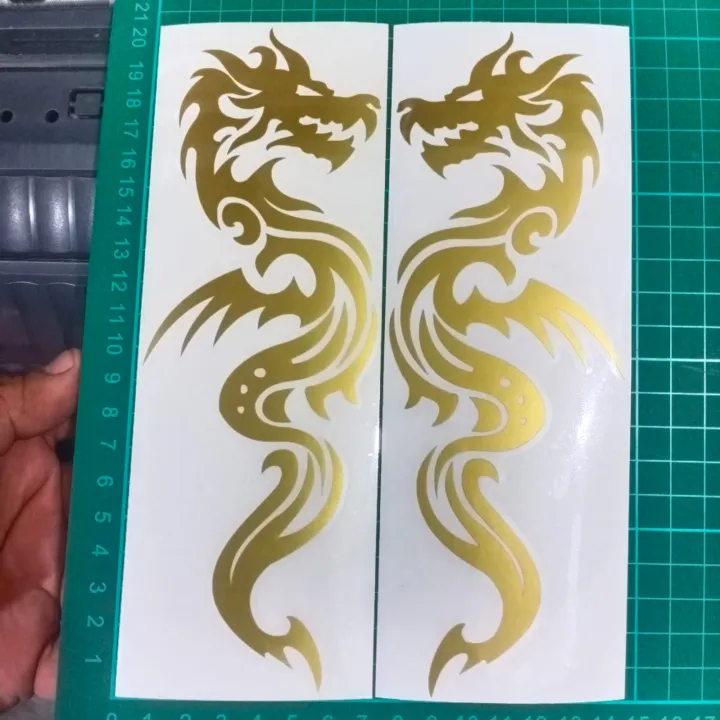 stiker bahan oracal dan hologram - cutting stiker naga 01 - stiker ...