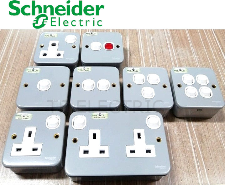 SCHNEIDER CLIPSAL METAL CLAD 13A / 2 X 13A / 15A / 1GANG / 2GANG ... SCHNEIDER CLIPSAL METAL CLAD 13A / 2 X 13A / 15A / 1GANG / 2GANG ...
