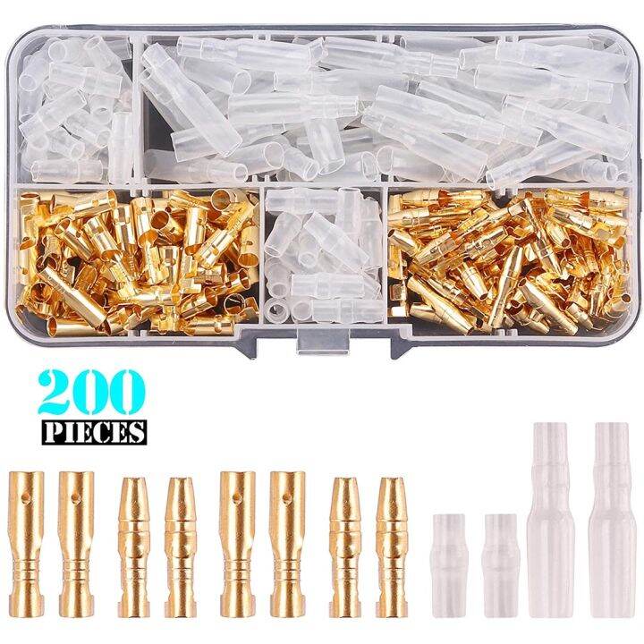 3.9mm Auto Bullet Terminals Male & Female Wire Bullet Crimp Connectors ...