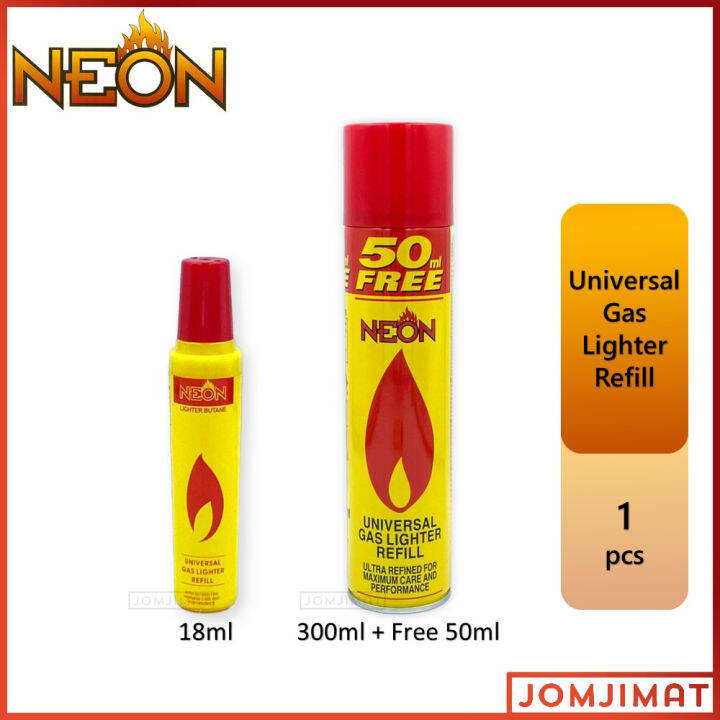 Neon Universal Gas Lighter Refill 18ml / 300ml + Free 50ml / Isi Ulang Gas Pemetik Api | Lazada