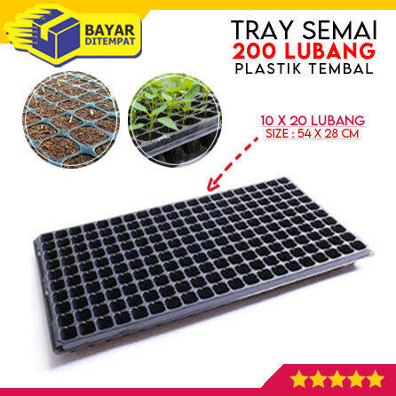 Tray Semai 200 Lubang Bibit Benih Hidroponik Tebal Traypot Trai Pot ...