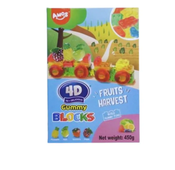 Amos 4D Gummy Blocks Fruits Harvest 450g | Lazada PH