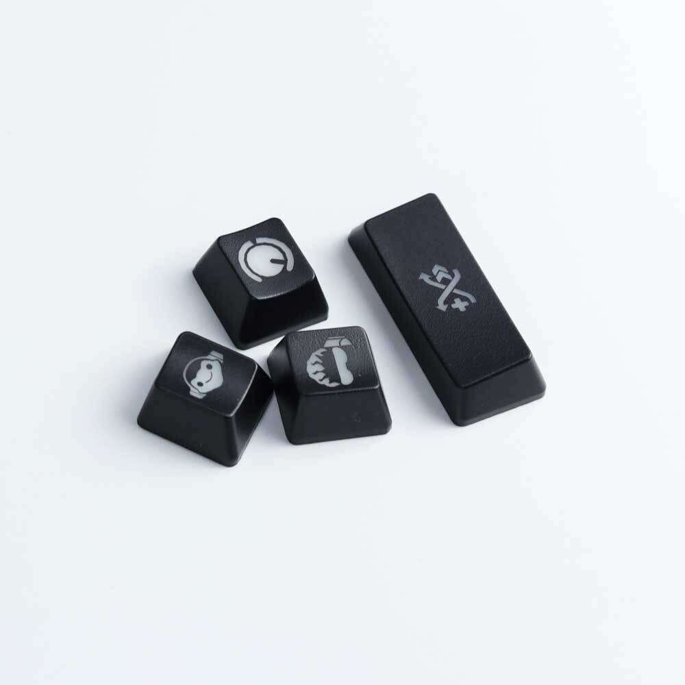 4 pcsset keysets backlight OW key caps ABS etched Keycap shine-through ...