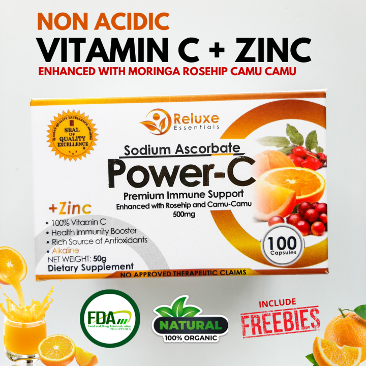 Power C Vitamin C - Sodium Ascorbate with Zinc 100 Capsules | Lazada PH