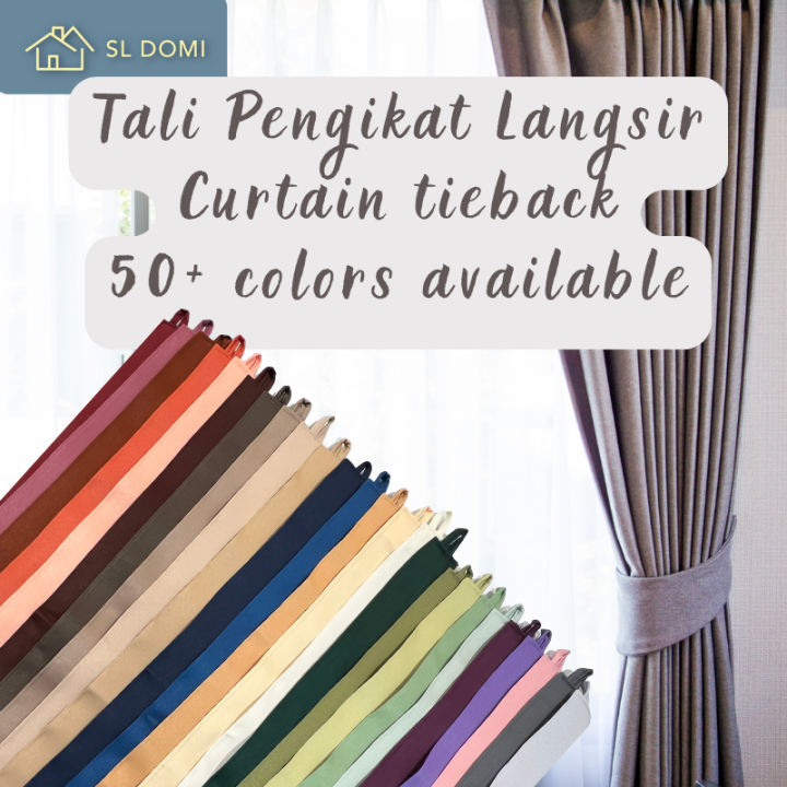 Tali Pengikat Langsir Curtain Tieback Warna Plain Pelbagai Saiz ...