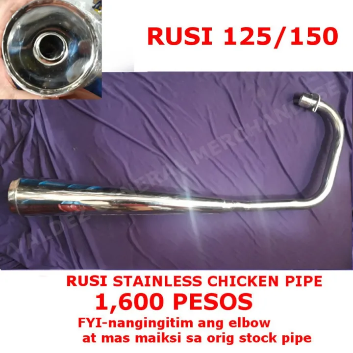 RUSI 125 & RUSI 150 Stainless Chicken Pipe | Lazada PH