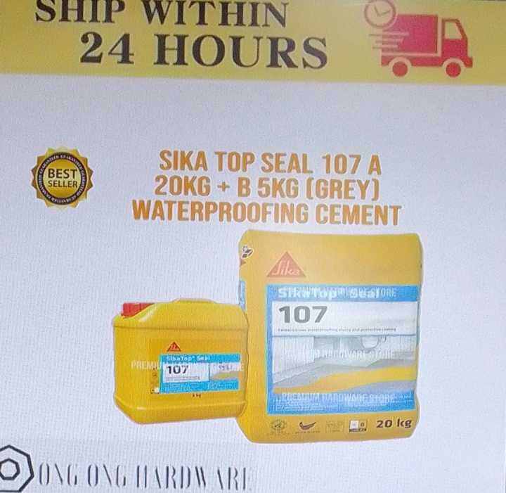 SIKA TOP SEAL - 107 A 20kg + B 5kg (GREY) *set* WATERPROOFING CEMENT ...