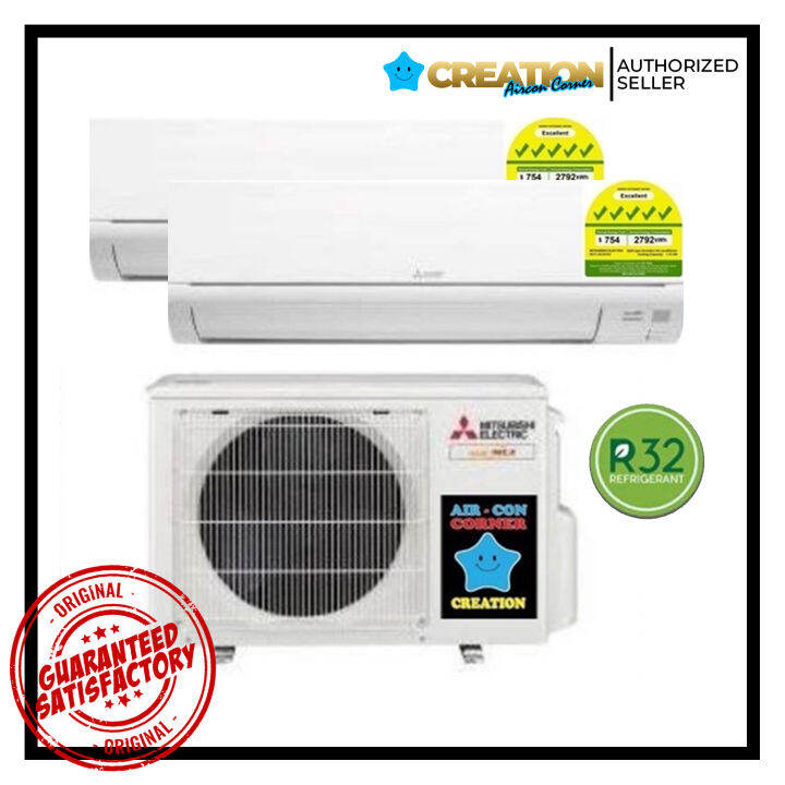 MITSUBISHI ELECTRIC Sys 2 R32-5ticks Starmex Inverter wall mounted Air ...